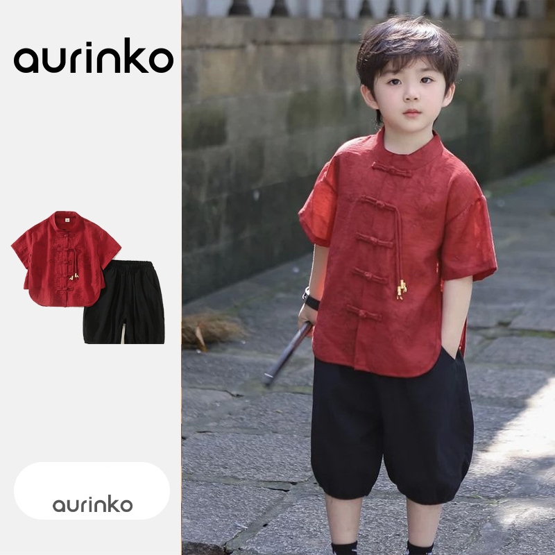 [1-10 years] children Hanfu cheongsam Tang suit Boy Chinese new year ...