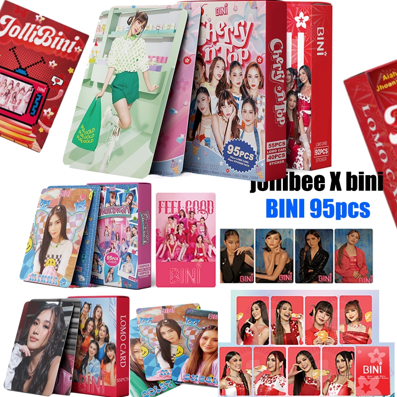 95pcs Jollibini Photocards Official Kpop Holographic BINI Lomo Card ...