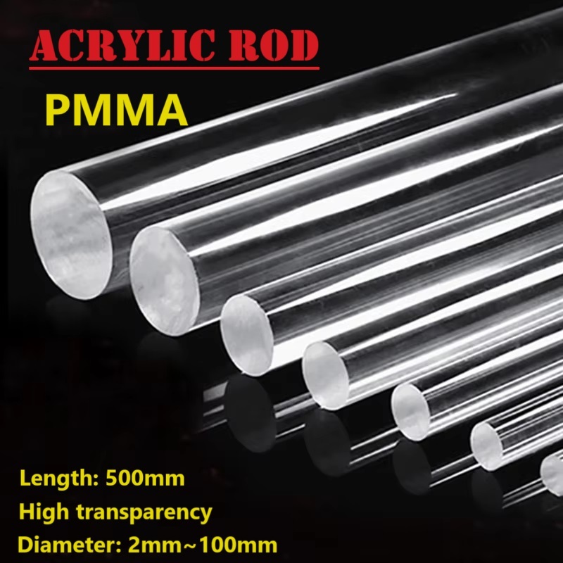 1/2PCS Clear Acrylic Rod Diameter 10 15 20 25 30 35 40 45 50mm Long ...