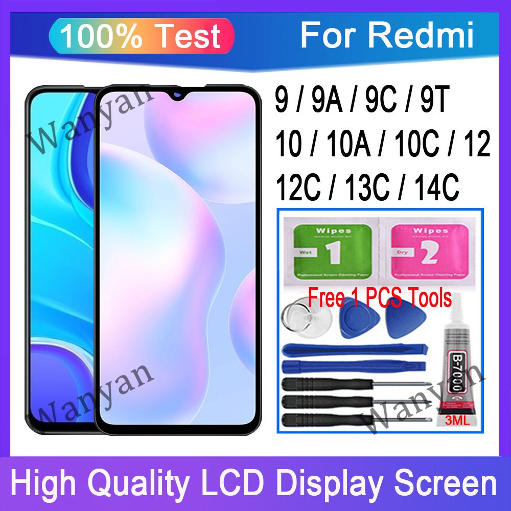 Original Redmi 9 9A 9C 9T 10 10 2022 10A 10C 12 12C 13C 14C LCD Display Touch Screen Digitizer ...