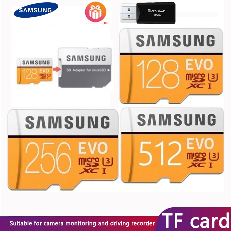 Samsung Memory Card 512GB 256GB 128GB U3 Class 10 TF/SD Card 64GB 32GB ...