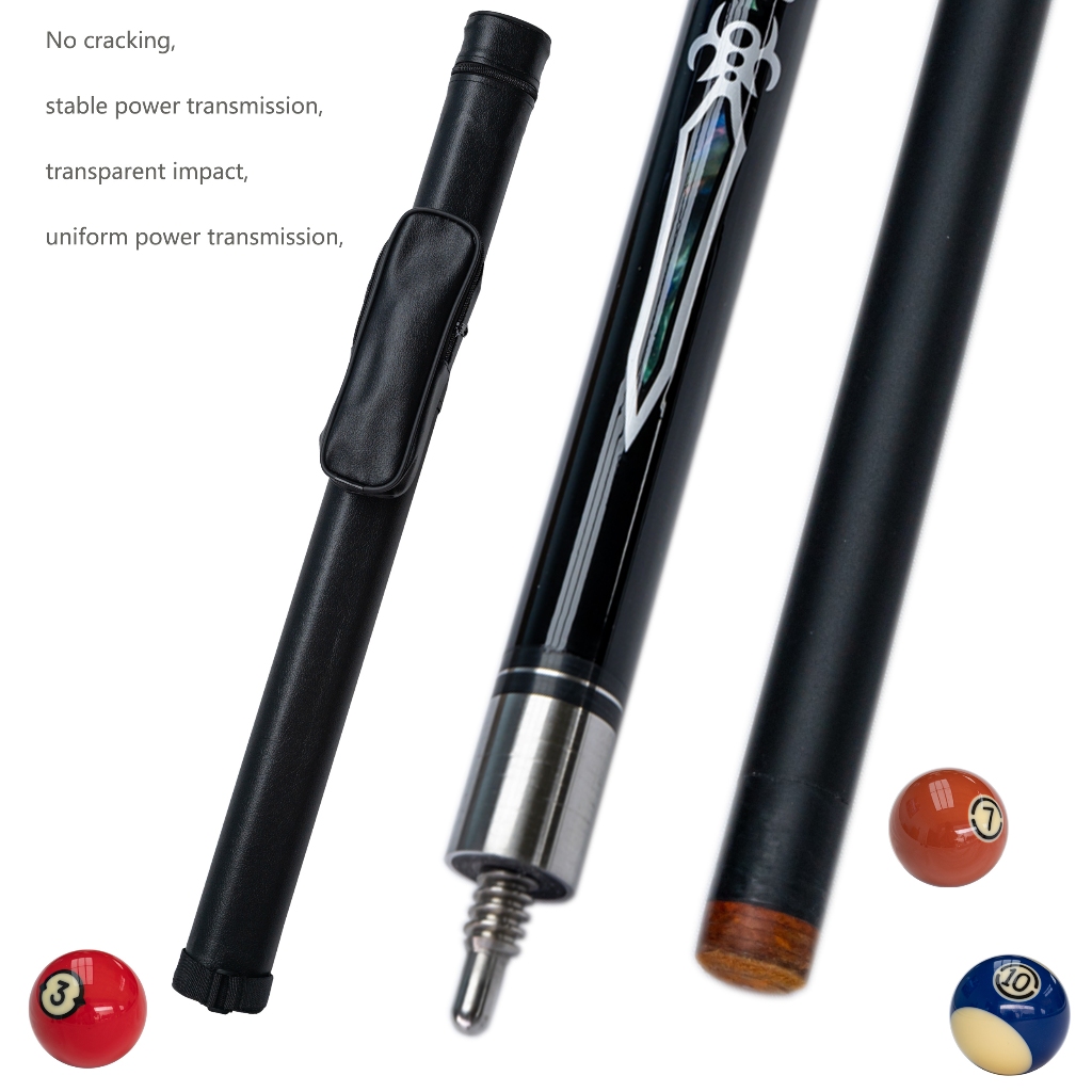 High-Tech Carbon Billiard Cue - American 9-Ball Pool Cue with Elegant ...