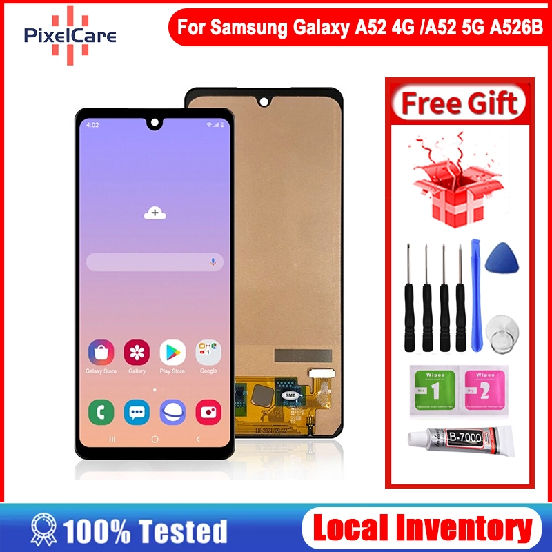 Pixelcare LCD For Samsung Galaxy A52 4G A525F/A52 5G A526B/A52S 5G A528B LCD Display Touch ...