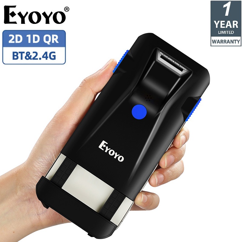 Eyoyo 2.4G Wireless 2D Barcode Scanner QR Code Bar Code Reader Via ...