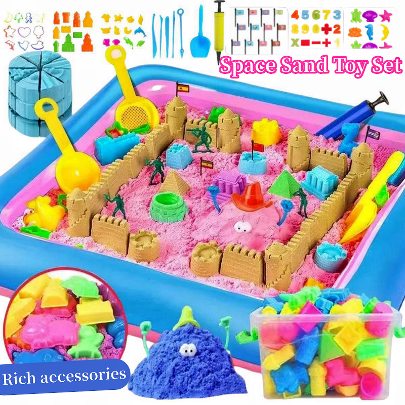 kinetic sand 3kg of sand+76 accessories+large sand table Kinetic Sand ...