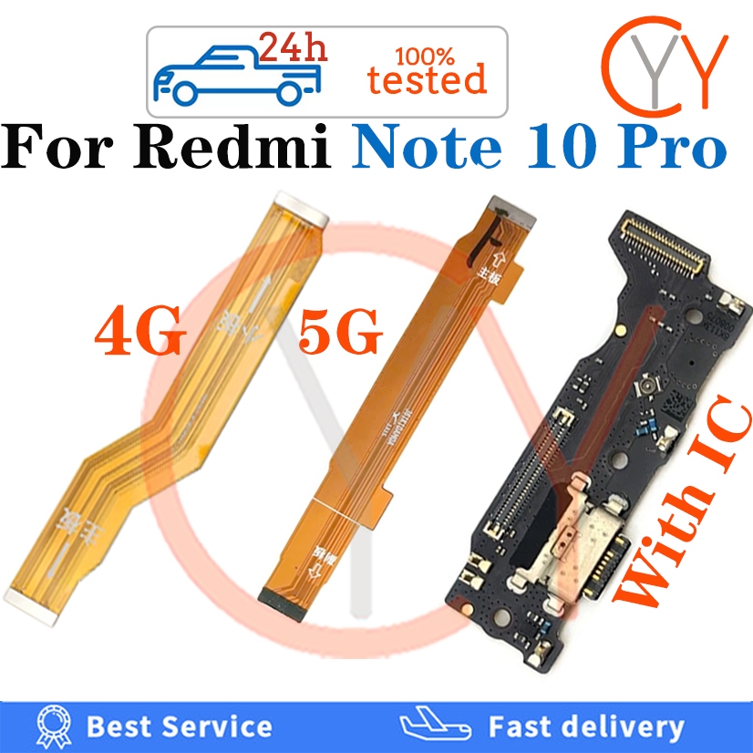 With IC For Redmi Note 10 Pro 4G 5G USB Charging Port Dock Board ...