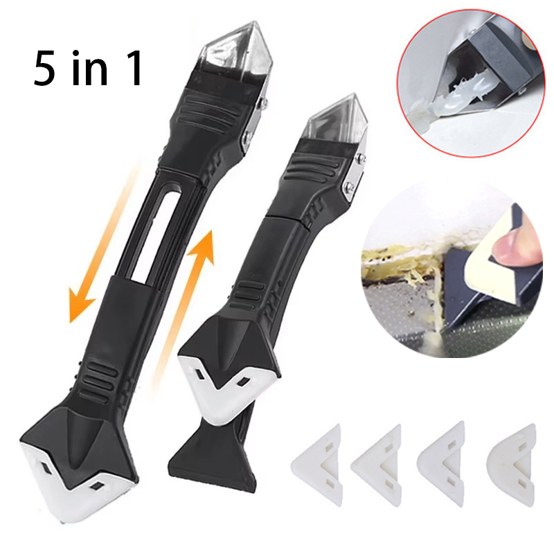 5 In 1 Silicone Scraper Sealant Smooth Remover Coner Caulking Tools ...