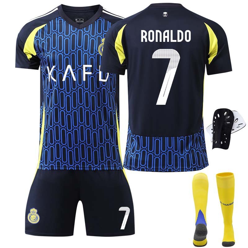 2024-25 Season Al-Nassr FC Away Adult Kids Sports Jersey Kits Cristiano ...