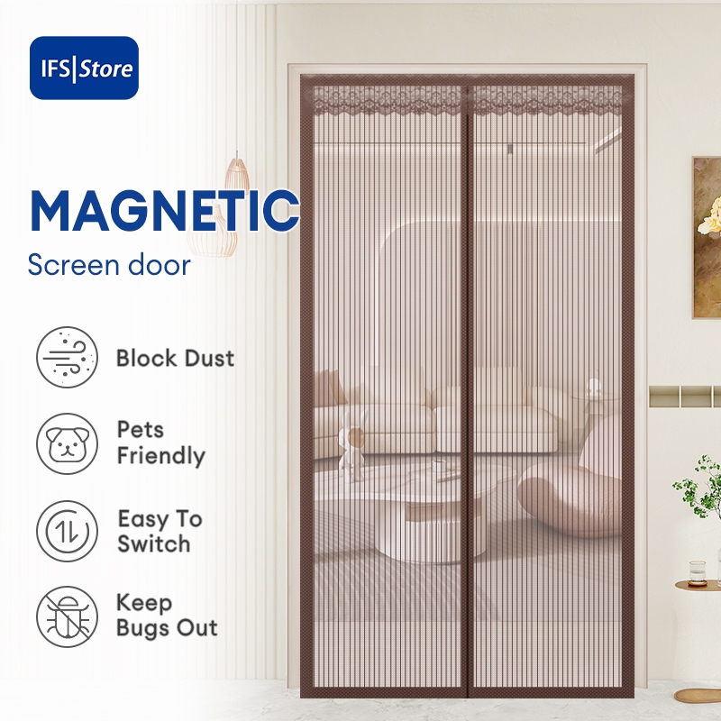 IFS Magnetic Door Screen Simple Anti Mosquito Curtain DIY Door ...