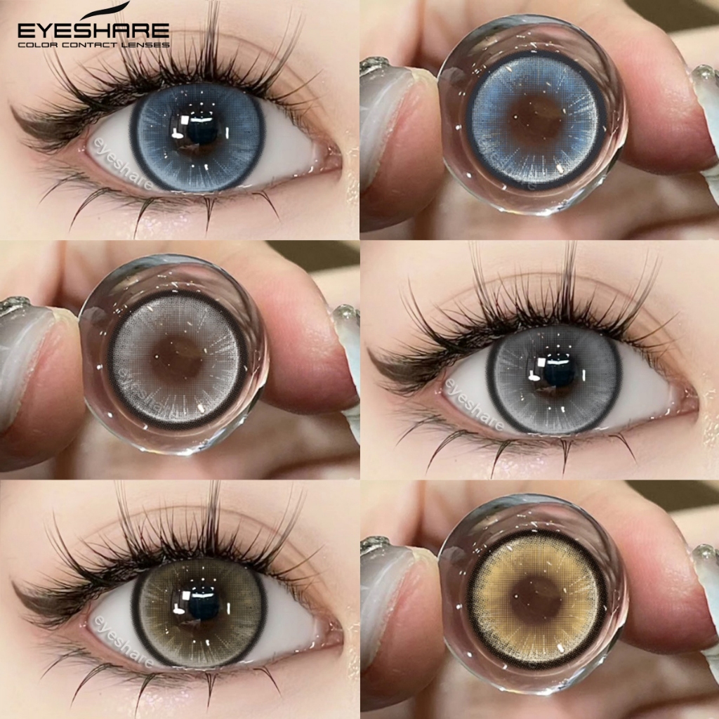 Eyeshare 1 Pair Colored Eye Contacts Lenses Non Prescription Gray Eye ...