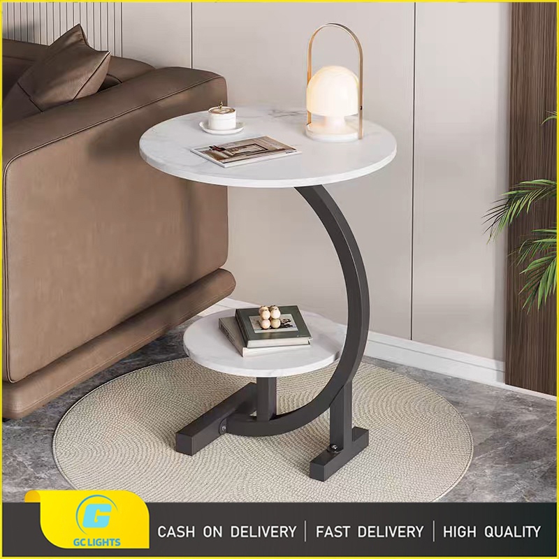 Side Table Simple Mini Bedside Coffee Table Round Small Table Living ...