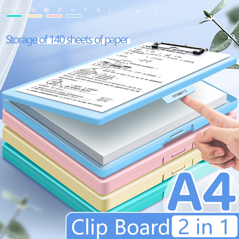 2 IN 1 Clipboard long with storage File Box A4 size Clipboard with ...
