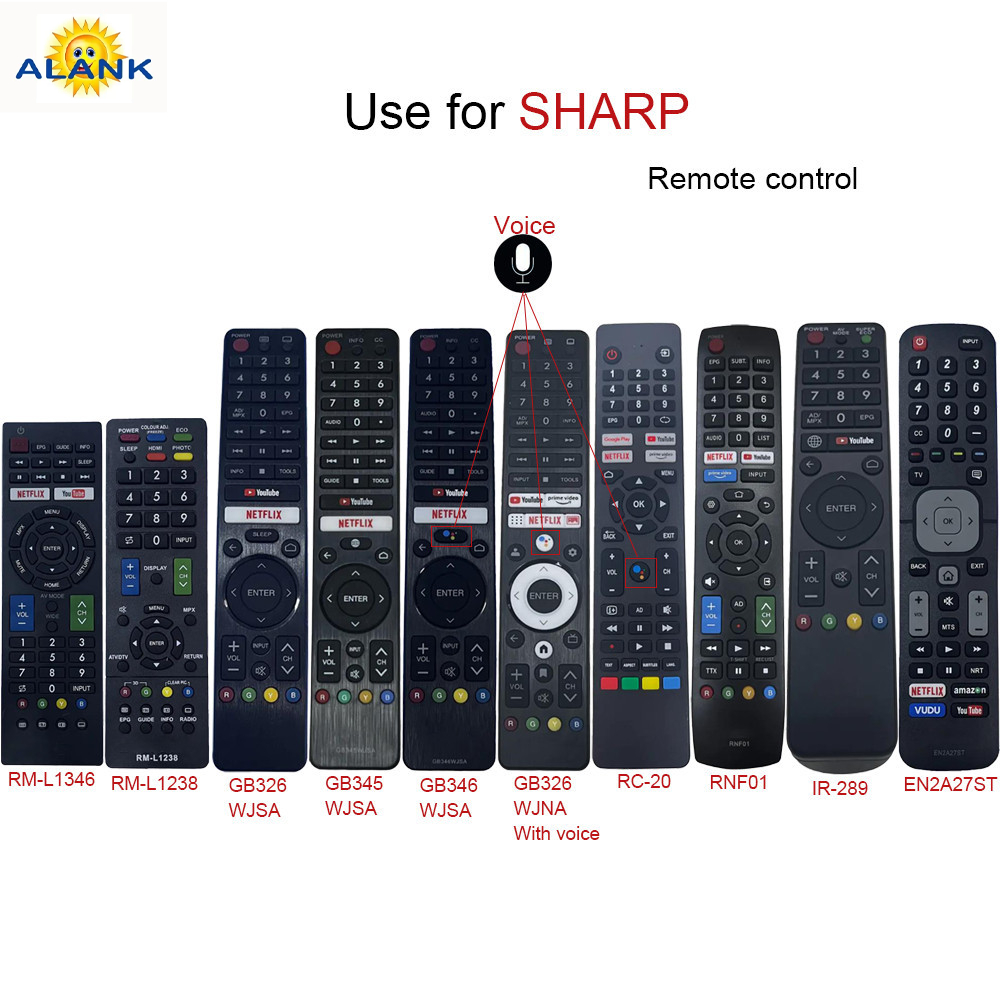 Alank-genuine 100% Suitable for SHARP Smart TV Remote Control with ...