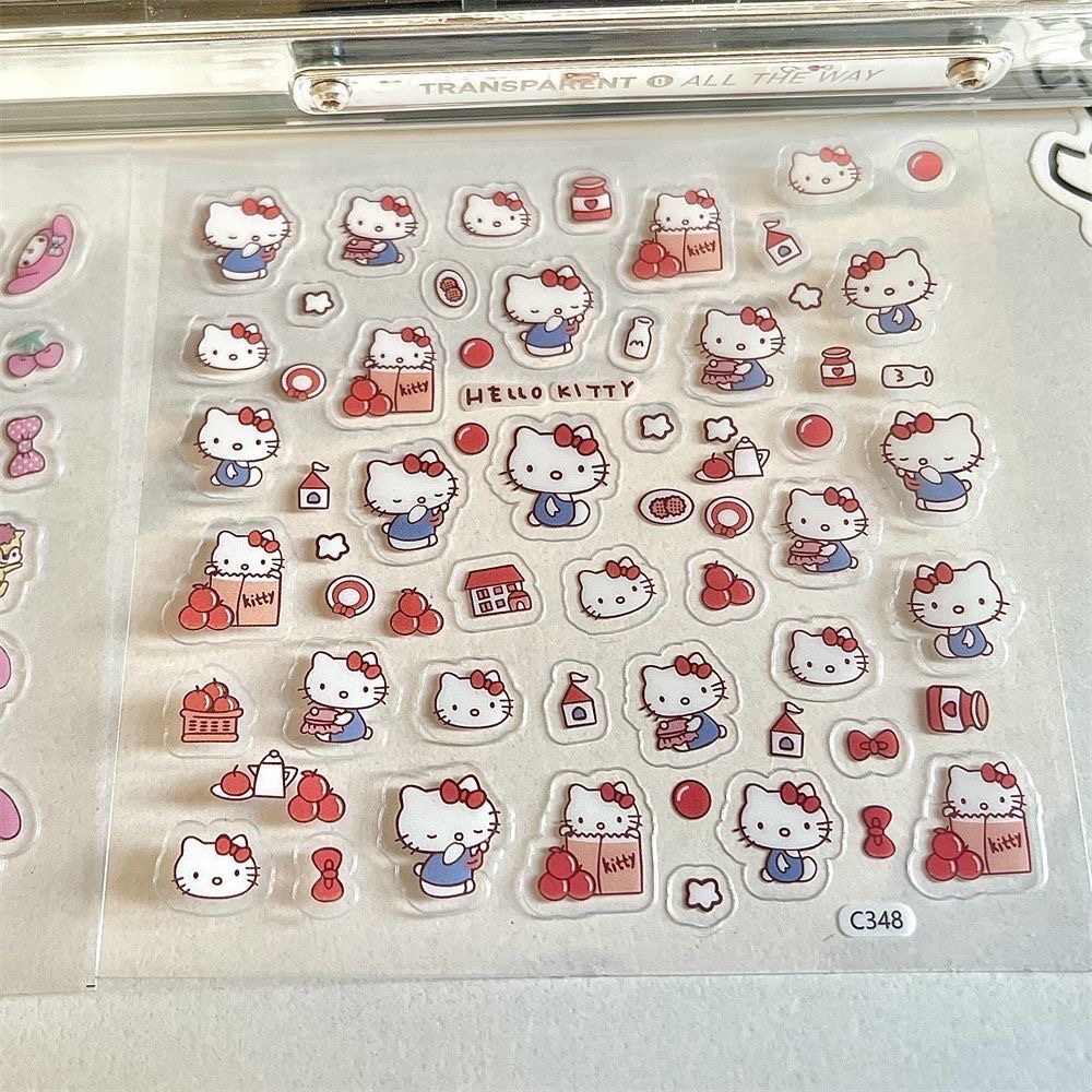 Kitty Cat nail stickers DIY diary decoration stickers painting material ...