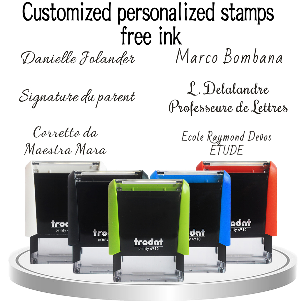 TRODAT 4911 4910【free ink】 Personalized Self inking Stamp Personalized/Signature Position Stamp ...
