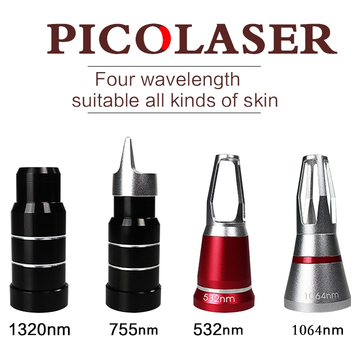 532nm 755nm 1064nm Black Doll Laser Tips Adjustable Tattoo Removal ...