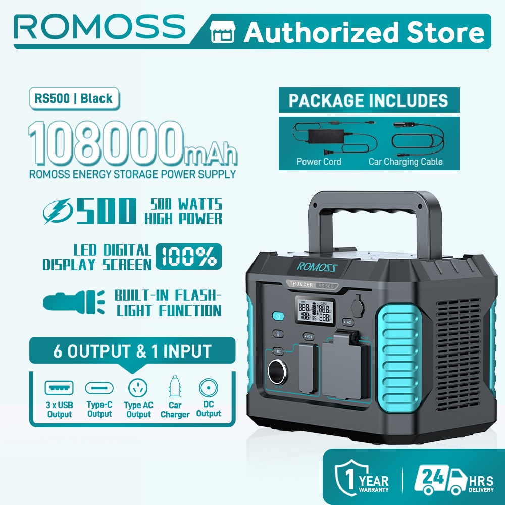 Romoss Rs500 400wh Outdoor Power Bank 500w Large Home Camping Portable ...