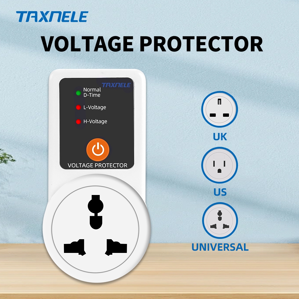 AC 220V 16AAutomatic Voltage Protector Socket EU Plug Socket Voltage ...