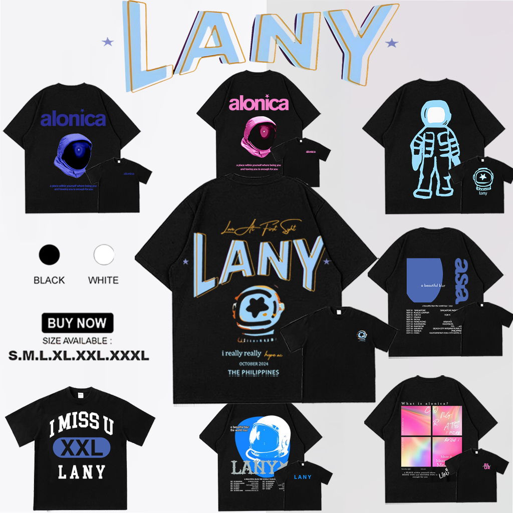 LANY SHIRT 2024 World Tour Fan Support TSHIRT LANY | A Beautiful Blur ...