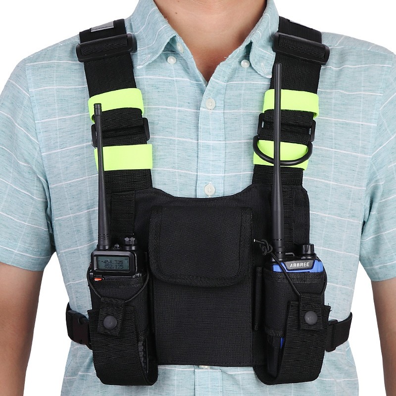 Radio Pocket Chest Harness Front Pack Pouch Holster Vest Rig ...