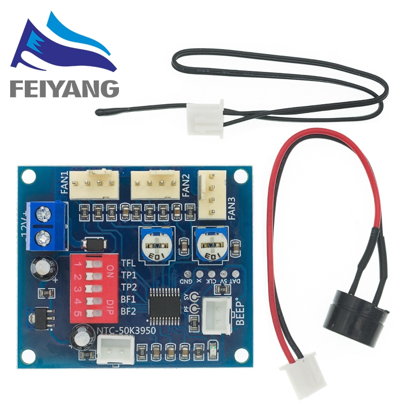 DC 12V 5A PWM PC CPU Fan Temperature Control Speed Controller Board ...