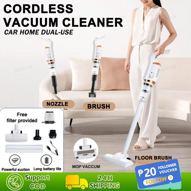 Portable Wireless Vacuum Cleaner Home Car Handheld Vacuum Cleaner Long ...