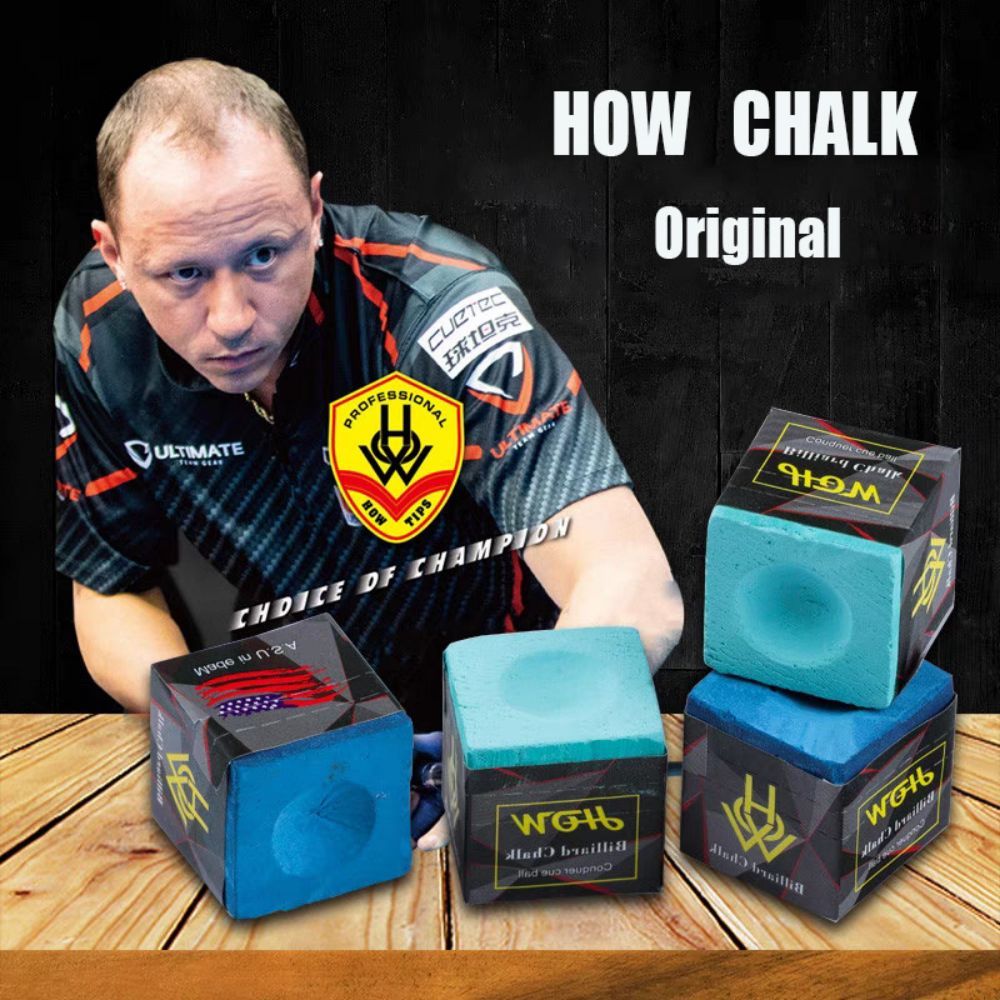 HOW Chalk Original Authentic Oily/ Neutral 2 PCS Pool Cue Chalk Low ...