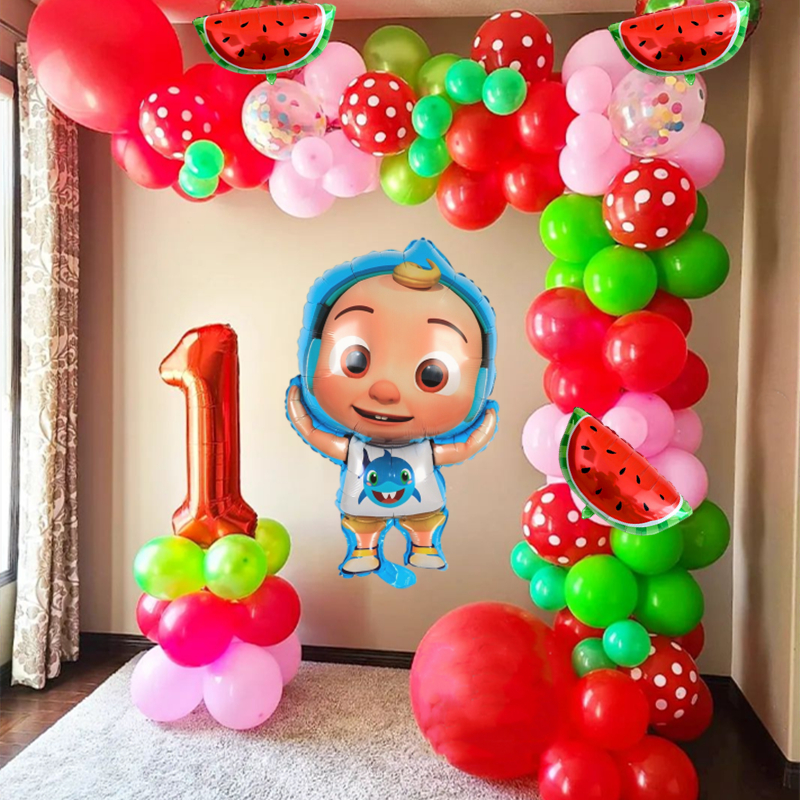 Cocomelon Balloon Garland Kit Standing JOJO Watermelon For Kids ...
