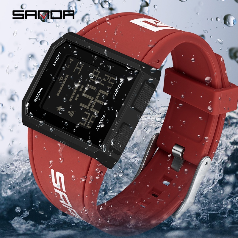 SANDA Brand students Digital Watch Chronograph Sport Electronic ...