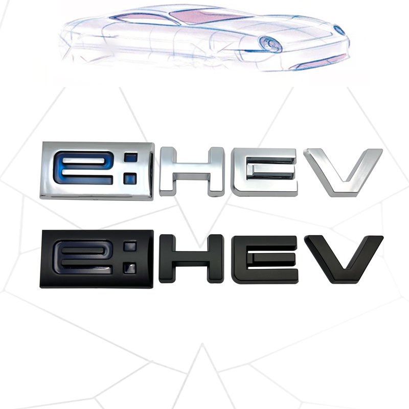 Two sizes, 3D ABS (plastic)eHEV Logo Car Letter Sticker Tail Bumper ...