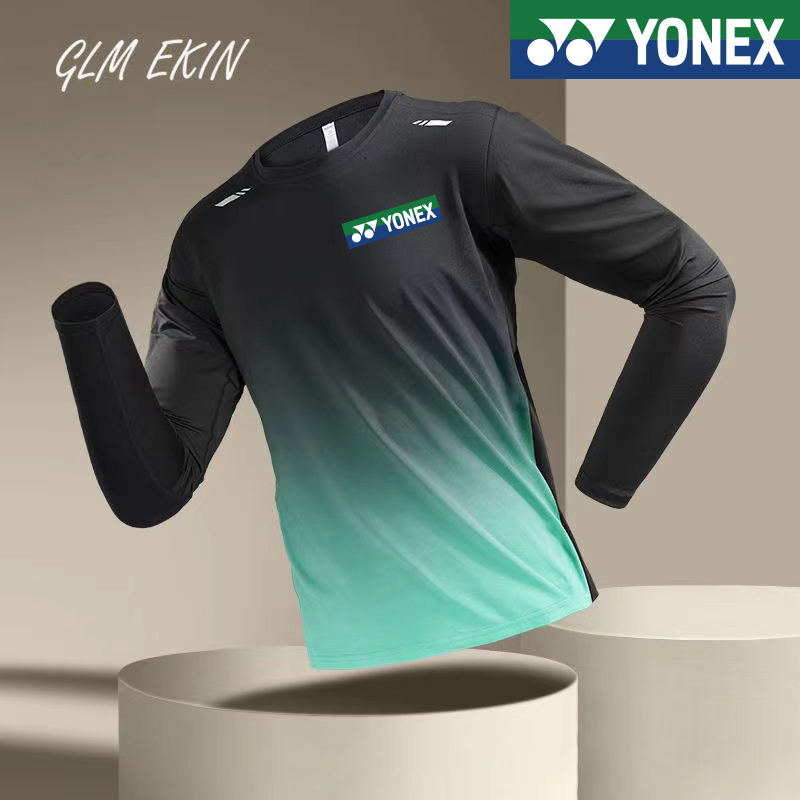 Yonex Top 2024 New Speedo Men's Long Sleeve t-shirt Ice Silk Summer and ...