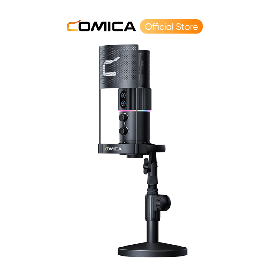 COMICA Ejoy U2D USB Desktop Microphone, Cardioid Condenser Mic with 6 ...