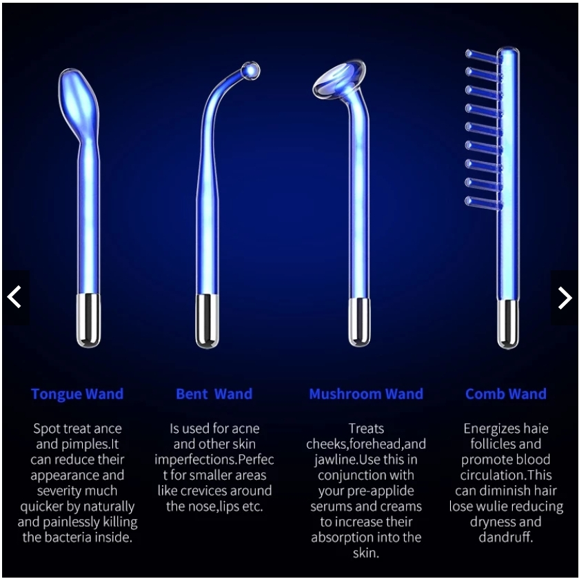 Glass Wands of High Frequency Facial Machine Electrotherapy Wand Glass ...