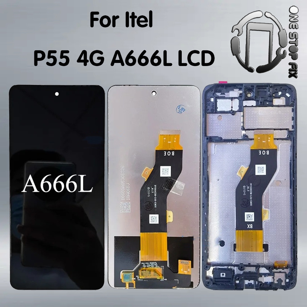 for Itel P55 4G A666L LCD Display Touch Screen Digitizer Panel Assembly ...