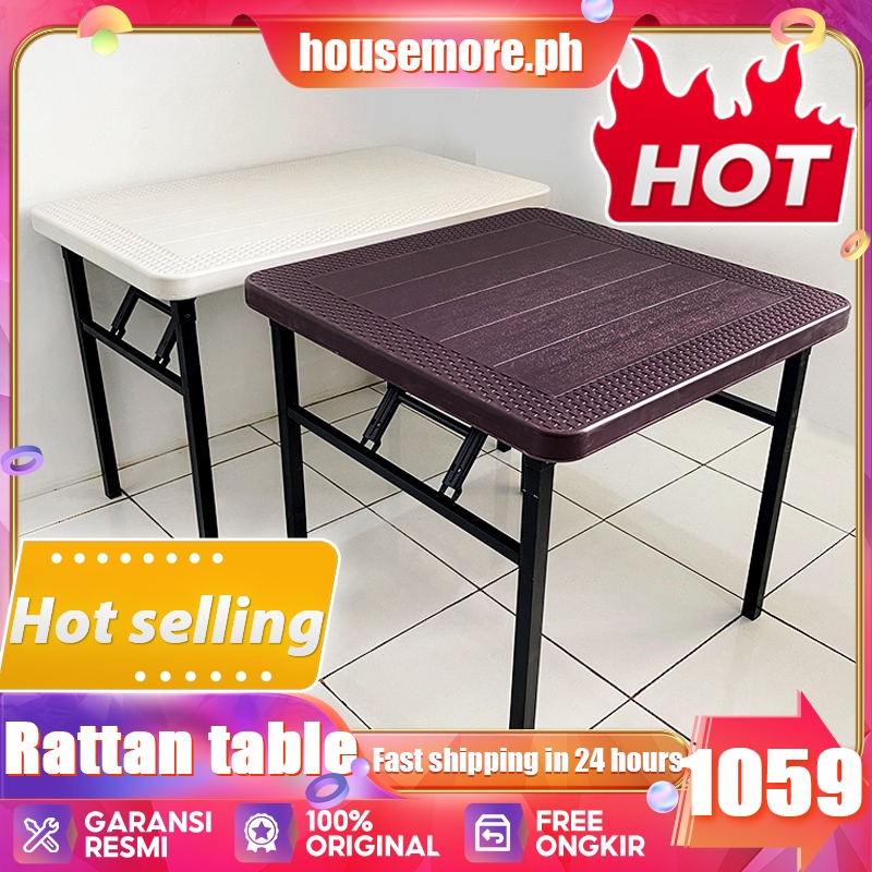 Foldable Plastic Rattan Table Dining Table High Quality75x75 61x100 ...