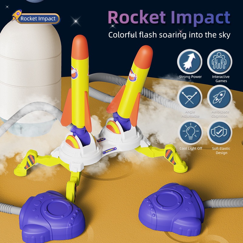 Rocket Toys For Kid Air Rocket Foot Pump Launcher Toys Outdoor Sport ...