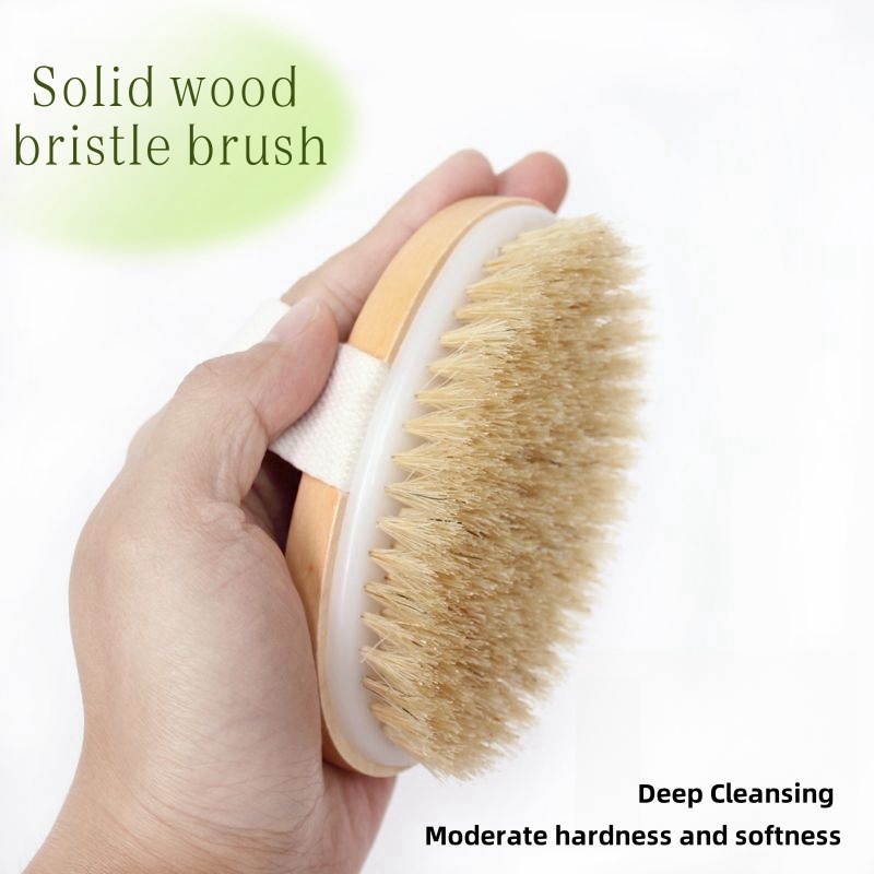 Back rub SPA Brush Bathing Brush Dry Skin Body Soft Natural Bristle ...