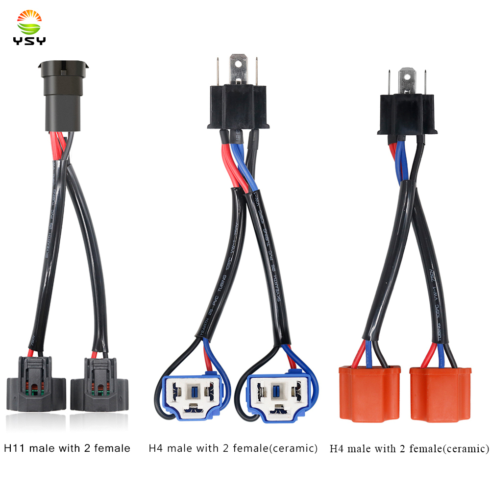 1pcs H4 male to H4 female Ceramic,H11 male to H11 female Car Truck ...