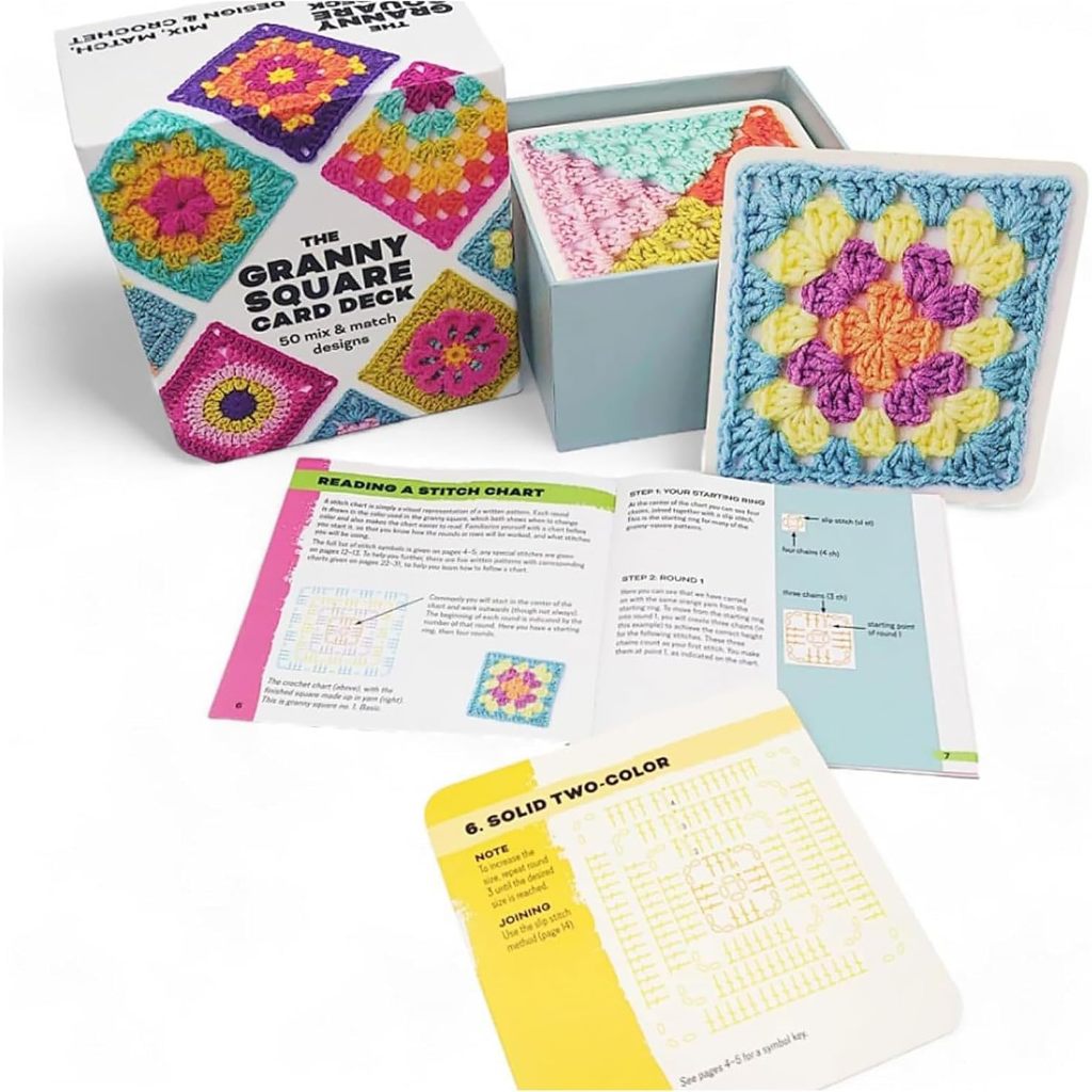 Granny Square Card Deck 50 Unique Mix & Match Crochet Designs Complete ...