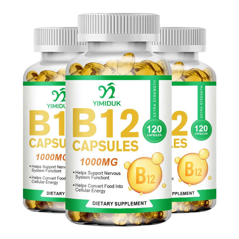 Vitamin B12 Capsules Energy Metabolism Helps Support Nervous System Functiont Healthy Brain ...