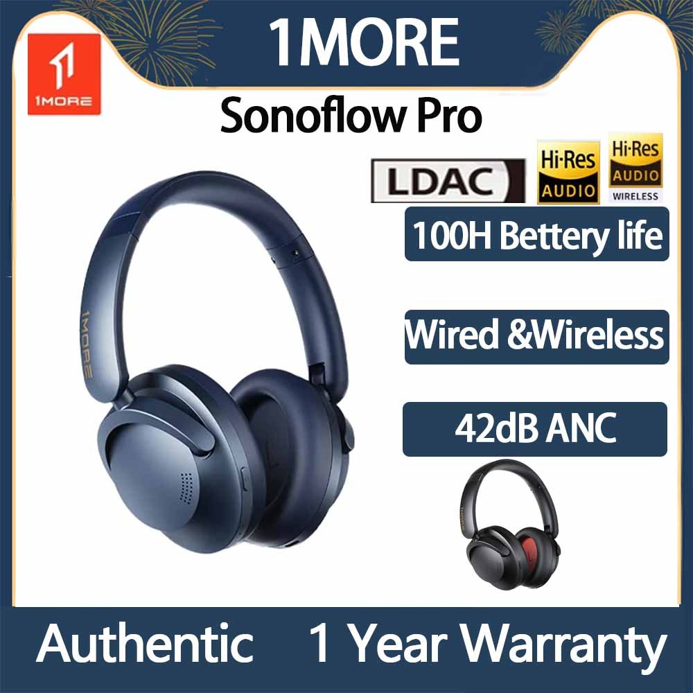 2024 New Arrival 1more Sonoflow (Pro) HQ51 Wireless Noise Cancel Bluetooth Headphones HIFI Music ...