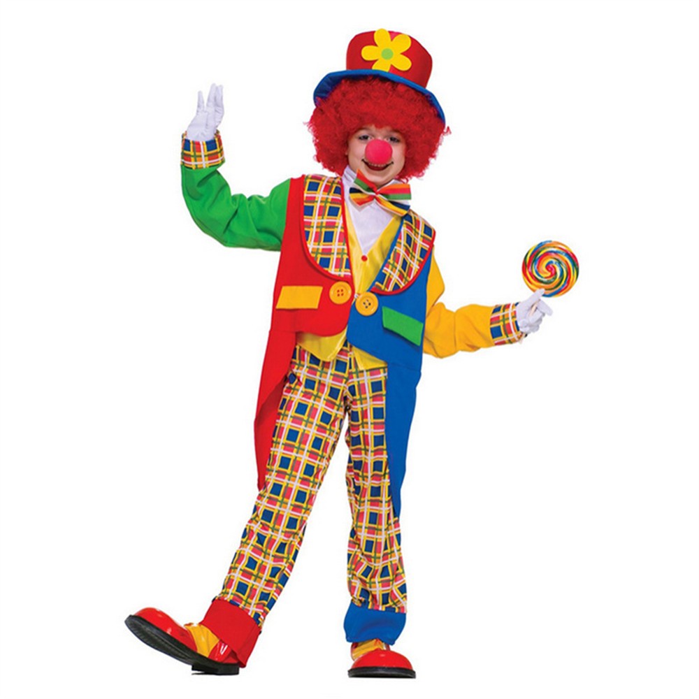 Kids Clown Cosplay Costumes Wig Boy Girls Halloween Role Play Costume ...