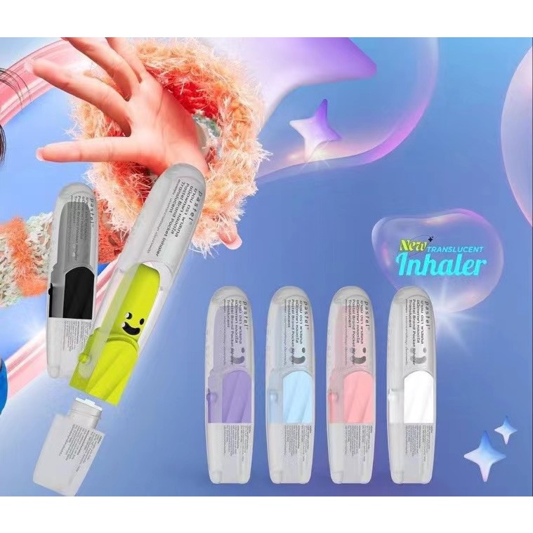 PASTEL Translucent Pocket Inhaler Menthol, Eucalyptus, Relieve Headache ...