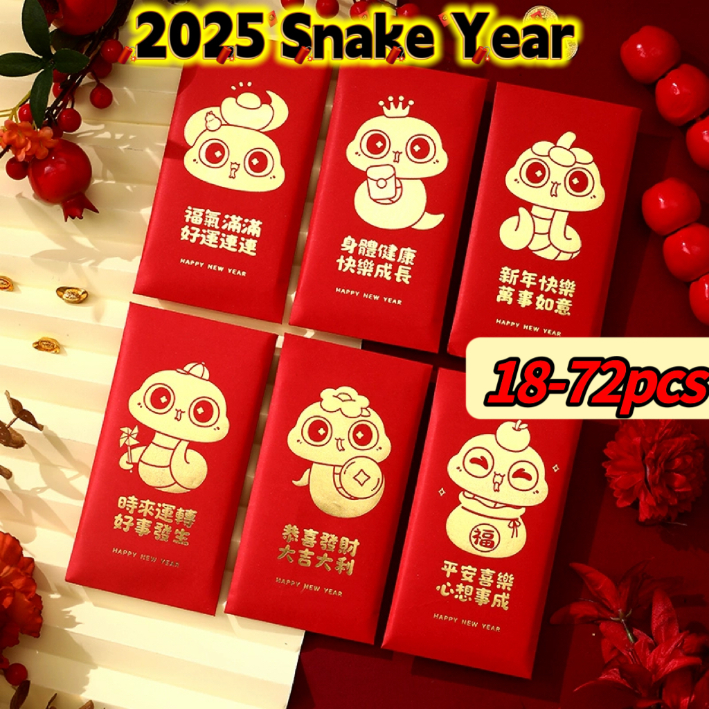 Money Envelope Chinese New Year Snake Year Red Packet Angpao 2025 CNY ...