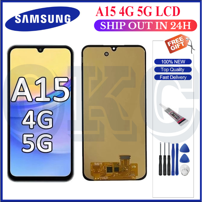 Original AMOLED LCD For Samsung Galaxy A15 4G 5G LCD with Frame Display ...