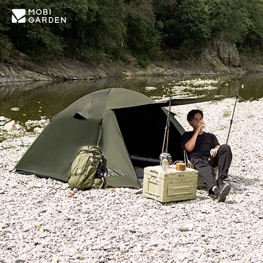 MOBI GARDEN Black Rubber Tent For Outdoor Camping Overnight Camping ...