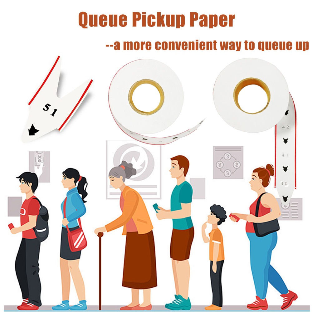Ticket Number Roll Paper Queue Number Ticket Paper Rolls for Queue ...