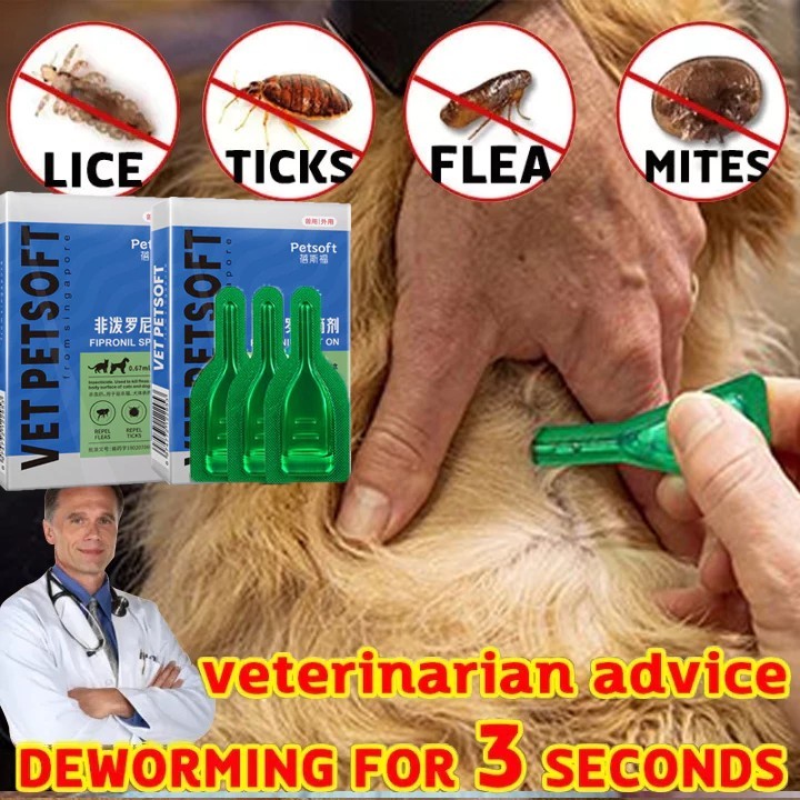 3 tubes/box Garapata Remover for Dogs and Cats Tick And Flea Remover ...