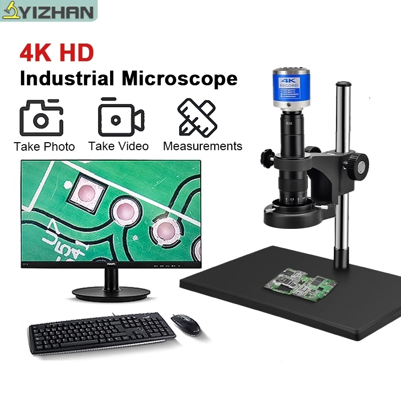 yizhan Microscope 180X C-Mount Zoom Lens Digital Microscope 4K 48MP ...