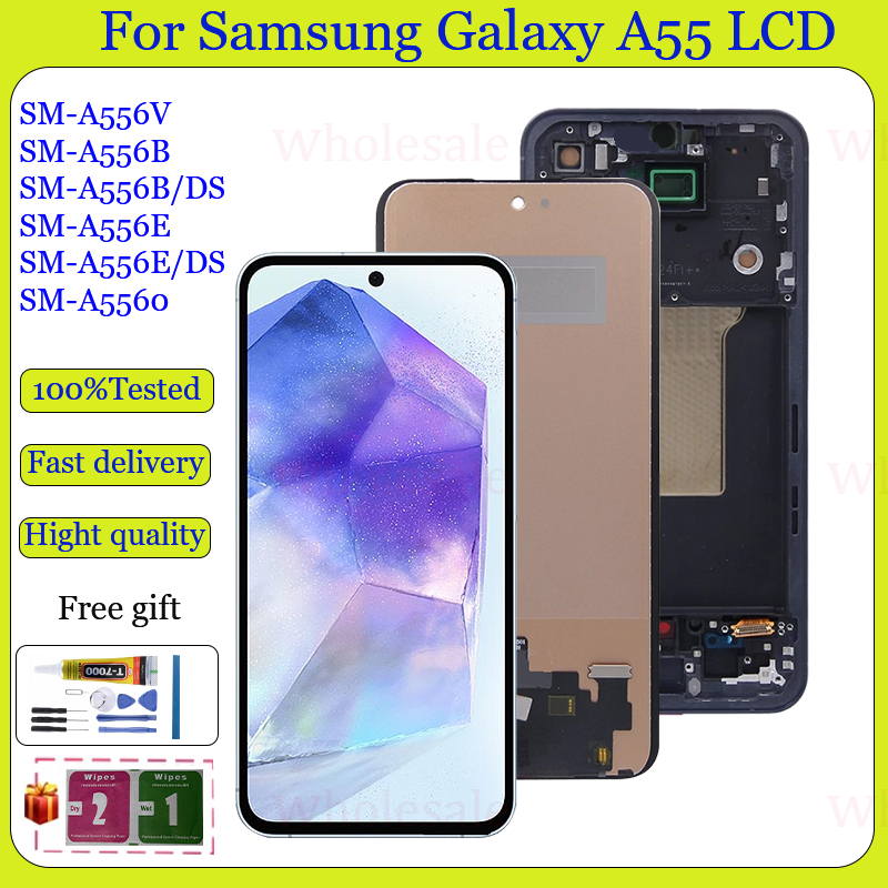 OEM AMOLED Samsung Galaxy A55 5G LCD Display Touch Screen With Frame ...
